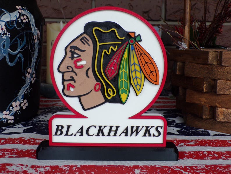 Chicago Blackhawks Inspired Custom 3D Printed Medium Size Sign-with ...