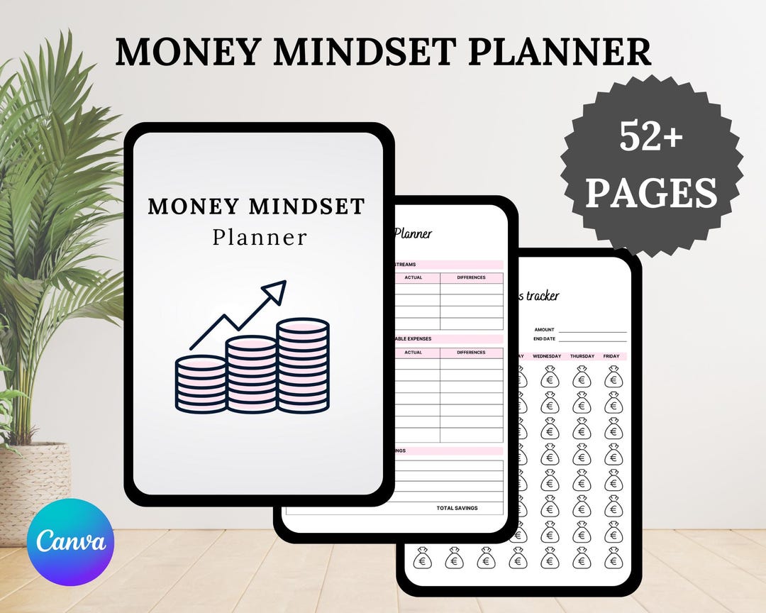 Money Mindset Planner Printable, Financial Goal Setting Journal ...