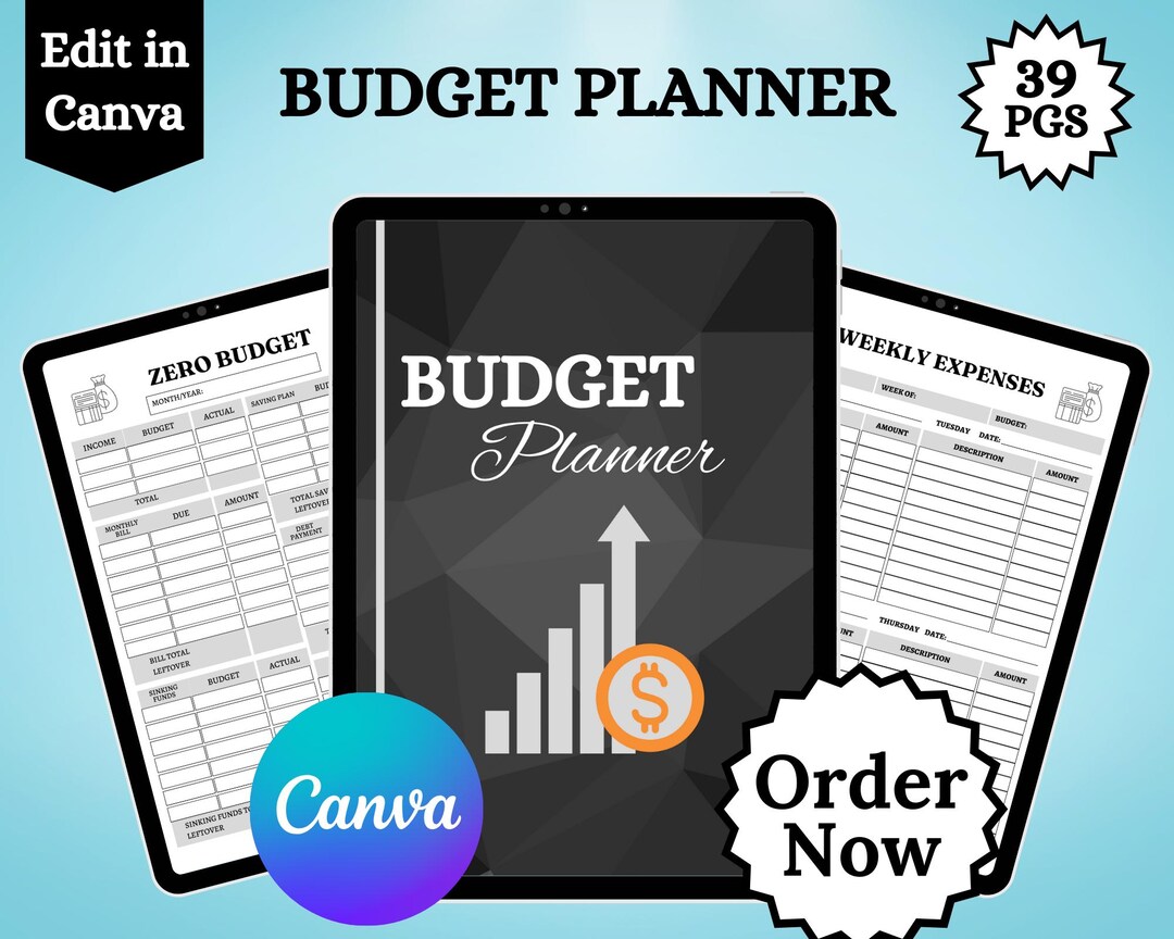 Editable Budget Planner Printable, Digital Budget Tracker, Personal ...