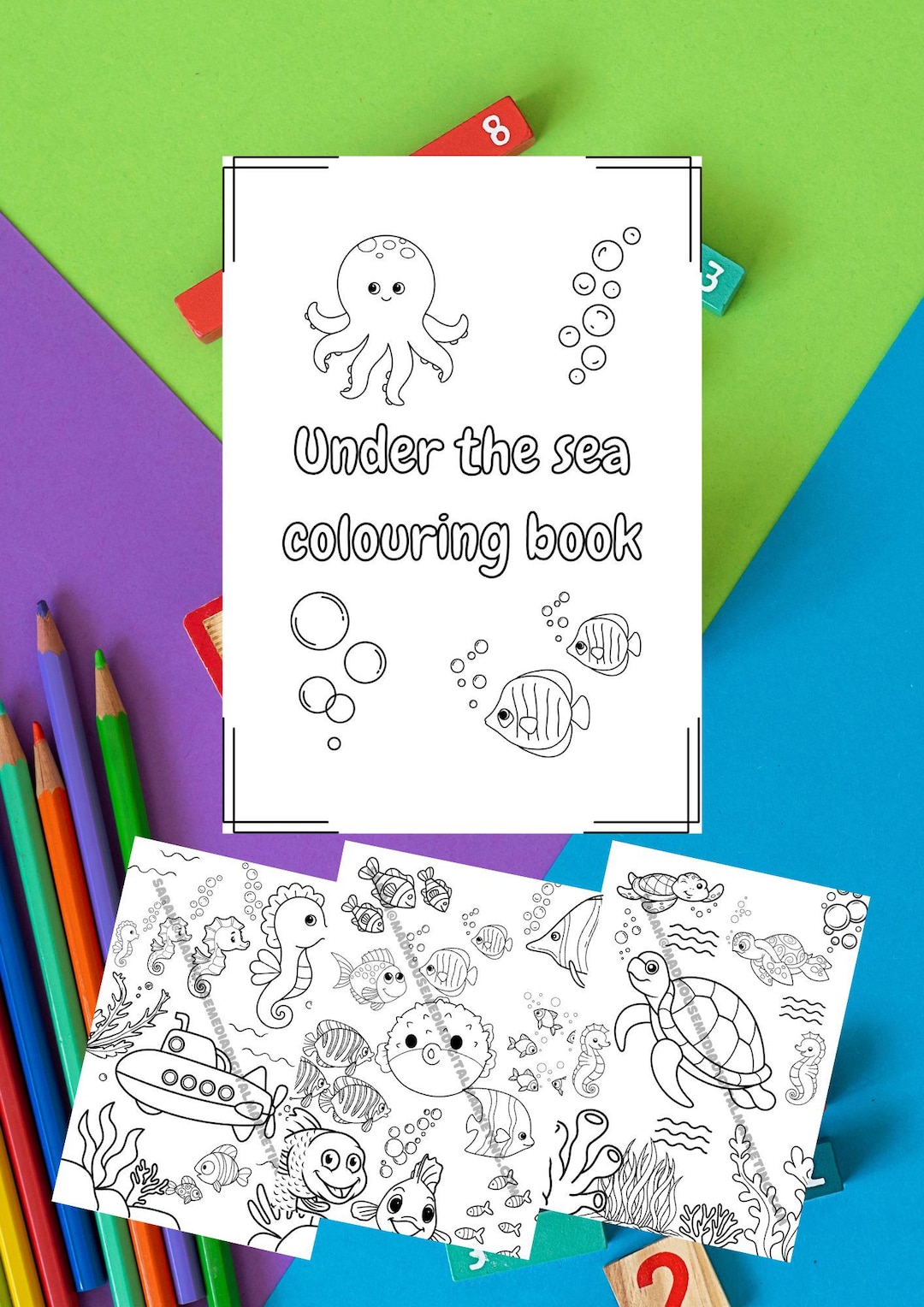 Under the Sea Adventure Colouring Book | Colouring Pages for Children ...