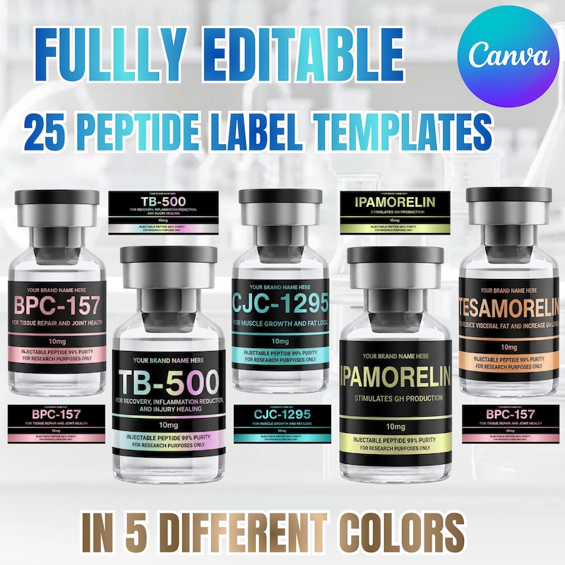 Peptide Label Template - Etsy