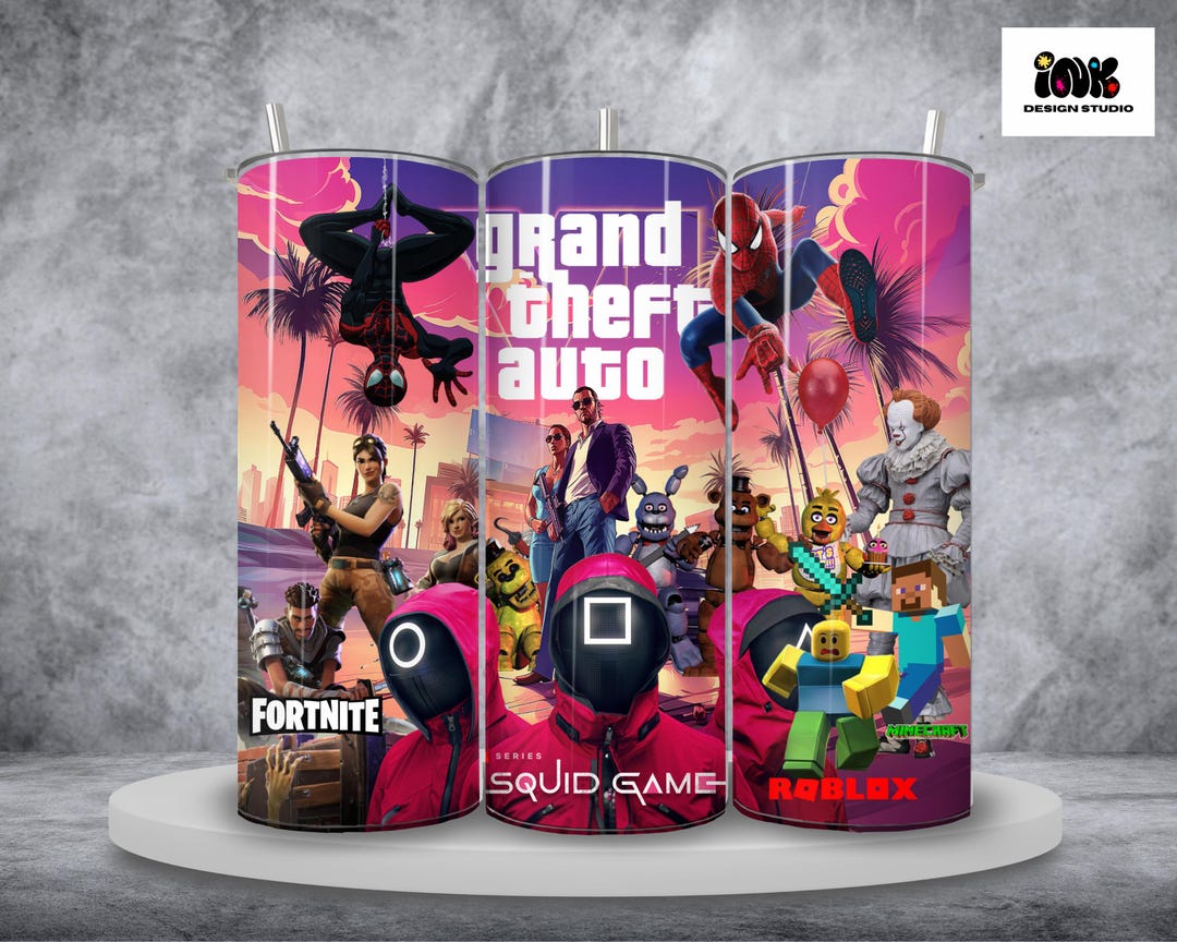 The Big Mix 9.3x8.2 300dpi PNG Download Only 20oz Skinny Tumblers Wrap ...