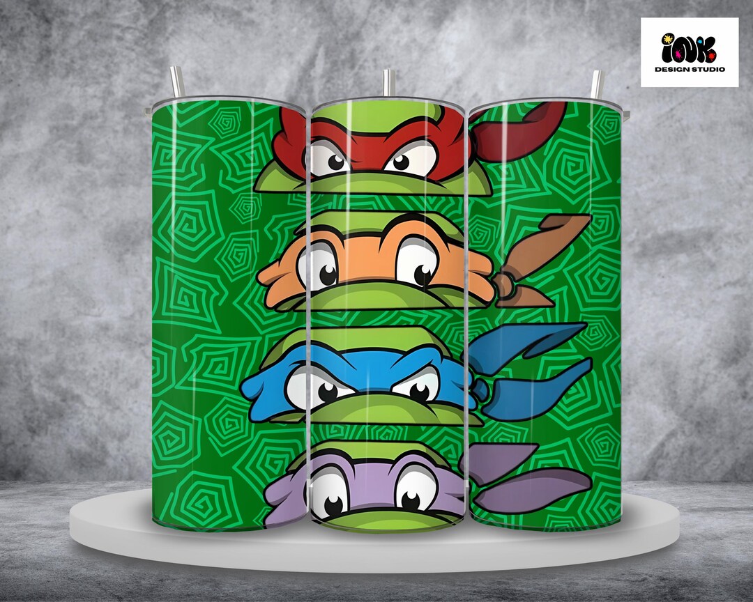 TMNT 9.3x8.2 300dpi PNG Download 20oz Skinny Tumblers Wrap Sublimation ...