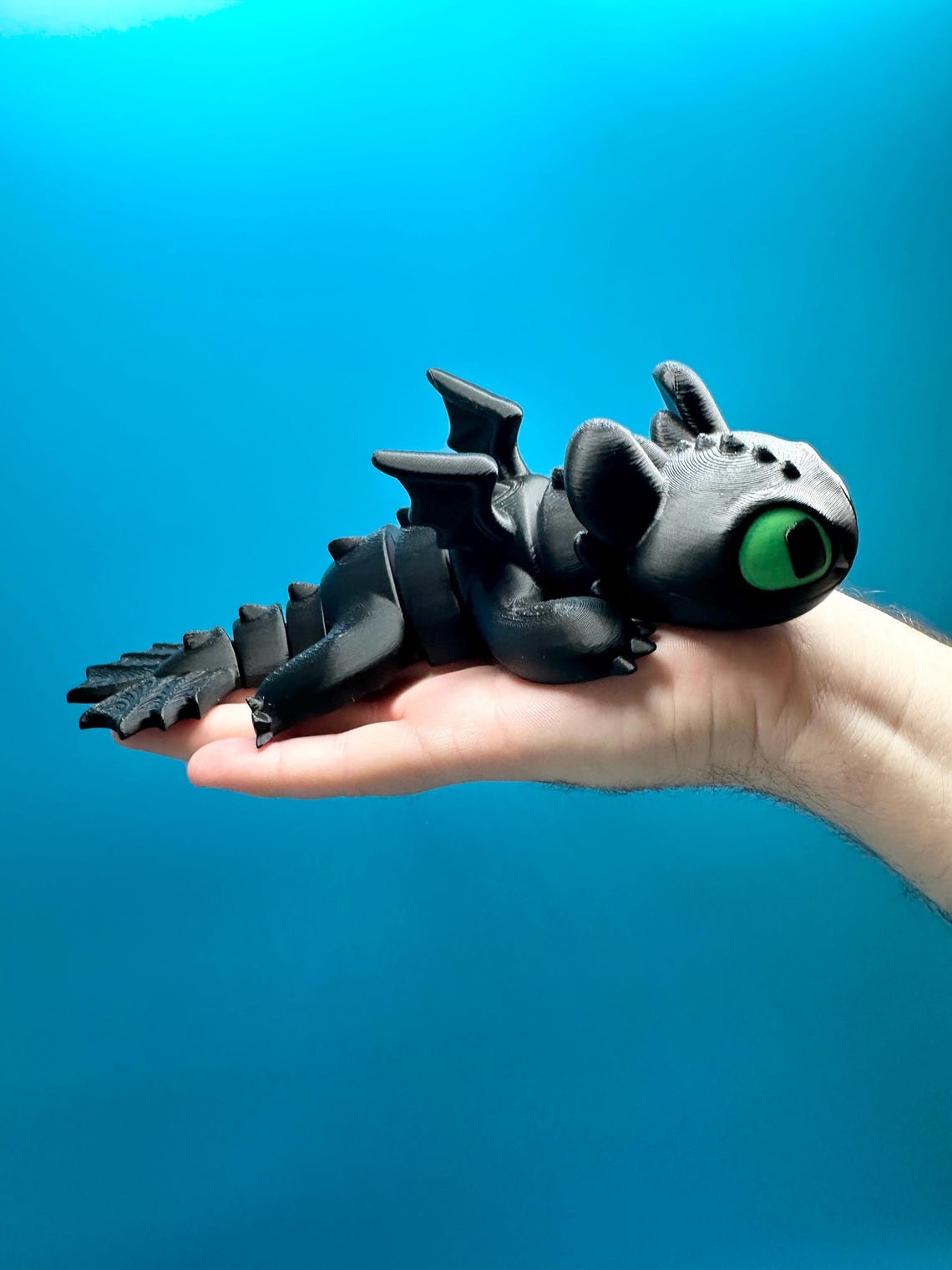 Flexi Toothless Fury Figurines | 3D Printed Cute Toothless Figure ...