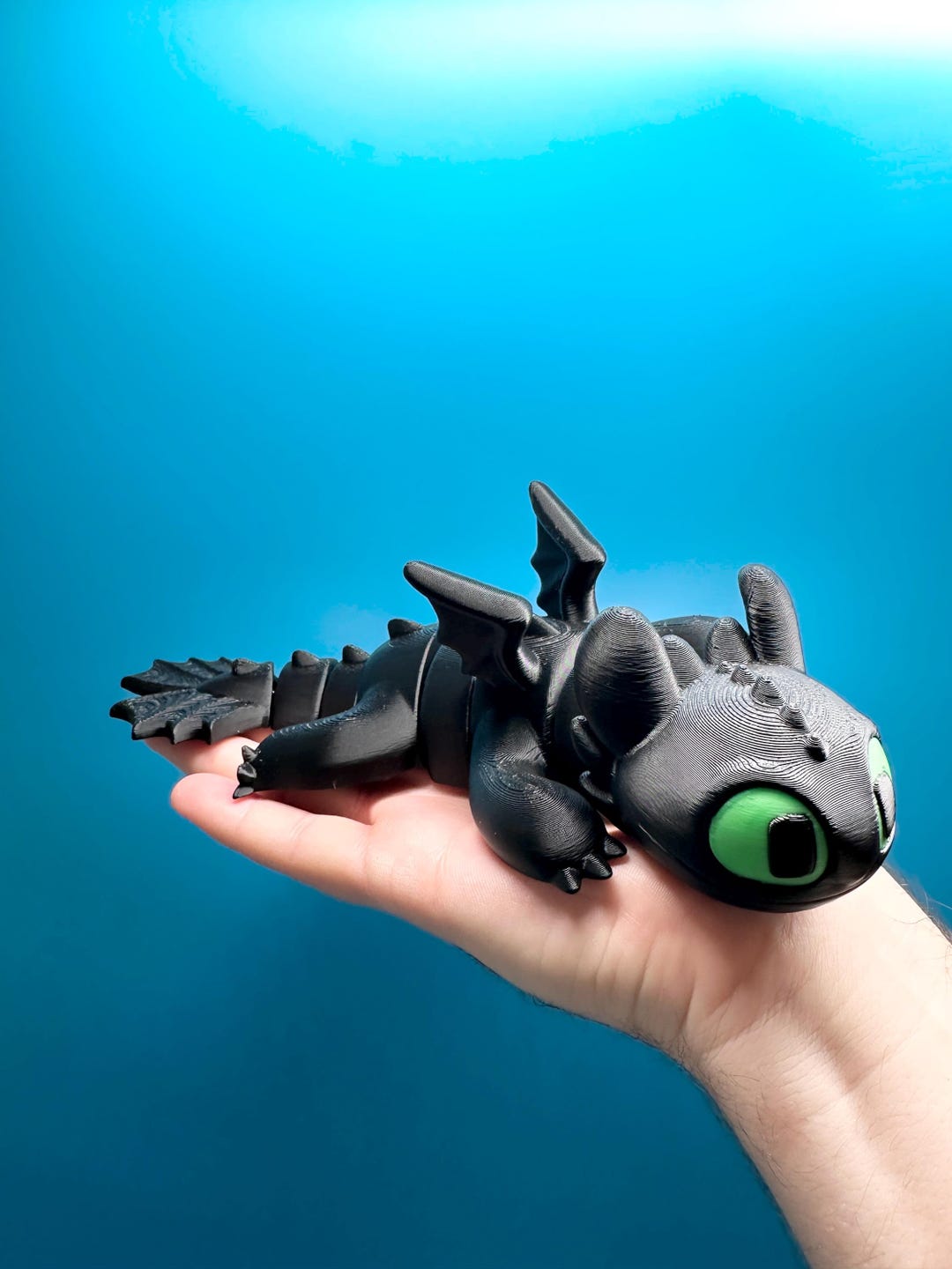 Flexi Toothless Fury Figurines | 3D Printed Cute Toothless Figure ...