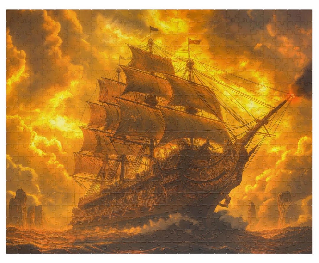 Nautical Ship Puzzle for Adults-1000 Piece Jigsaw Puzzle, Nautical ...