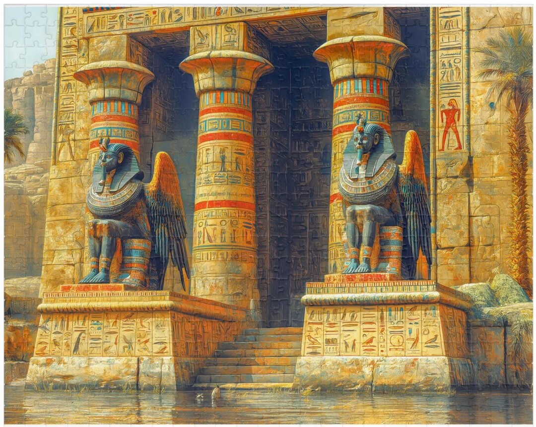 Ancient Egyptian Temple Puzzle Scene for Adults-ancient Egypt Puzzles ...