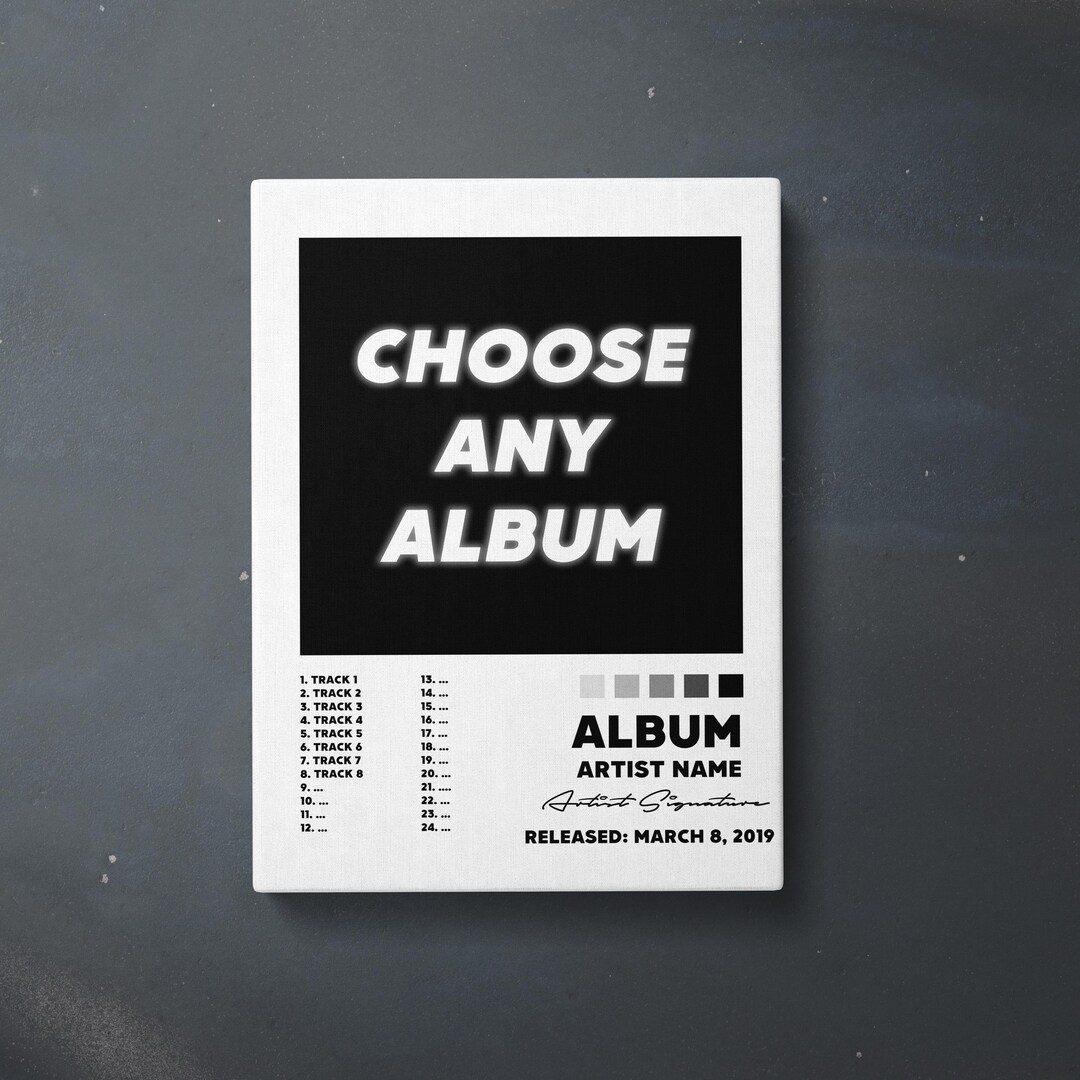 Custom Rap Album Cover, Music Art Wall Decor, Any Photo, Stretched ...