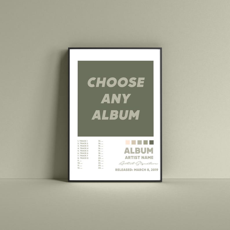 Set of 3 Downloadable Custom Album Cover Custom Album Poster Minimal ...