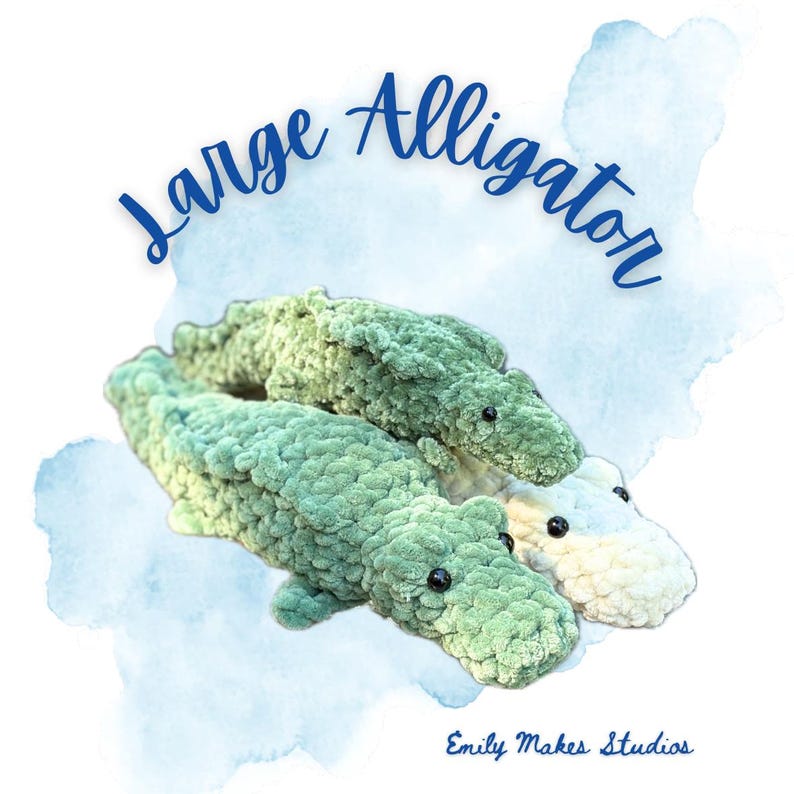Crochet Amigurumi LARGE Alligator Plushie - Etsy
