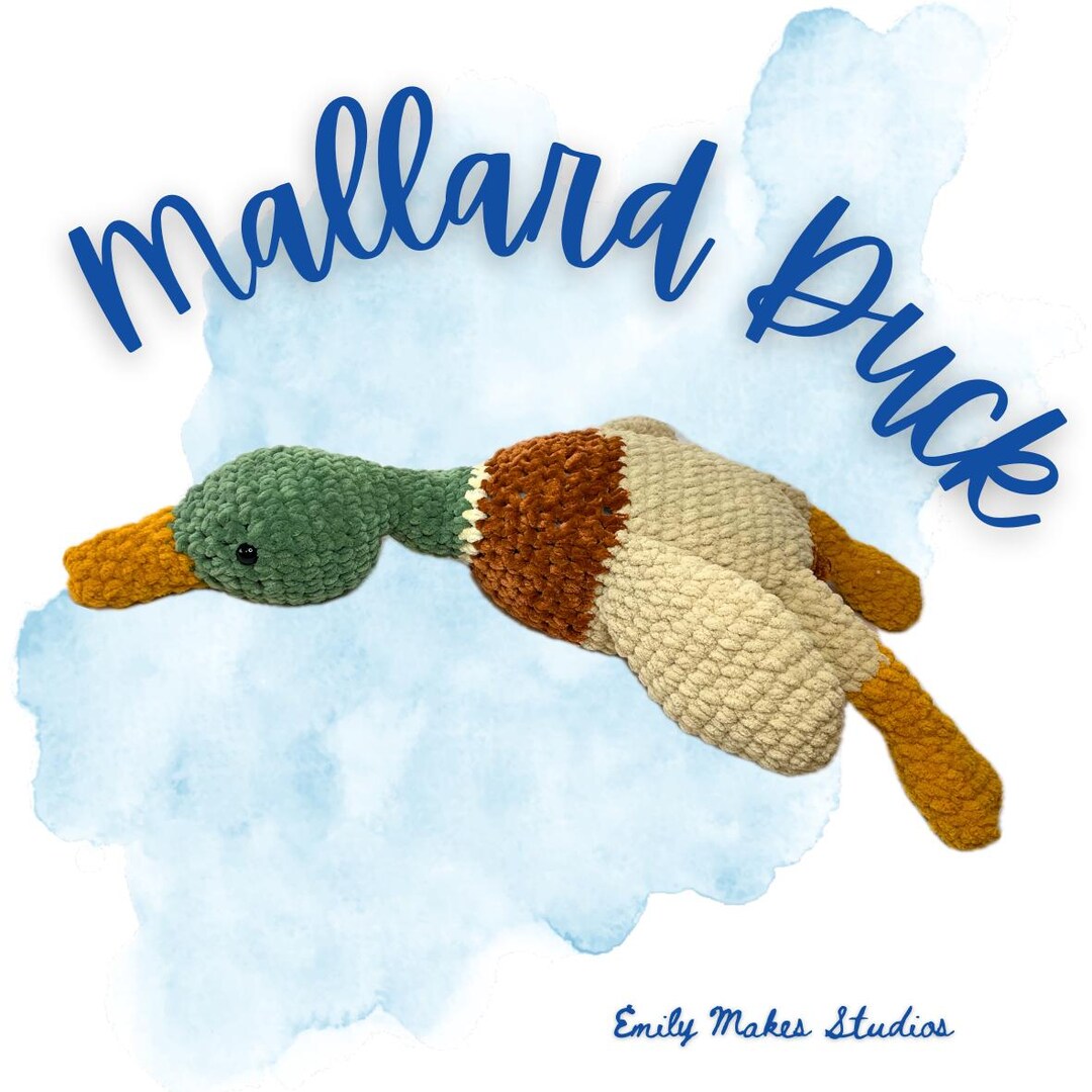 Crochet Amigurumi Mallard Duck Plushie - Etsy