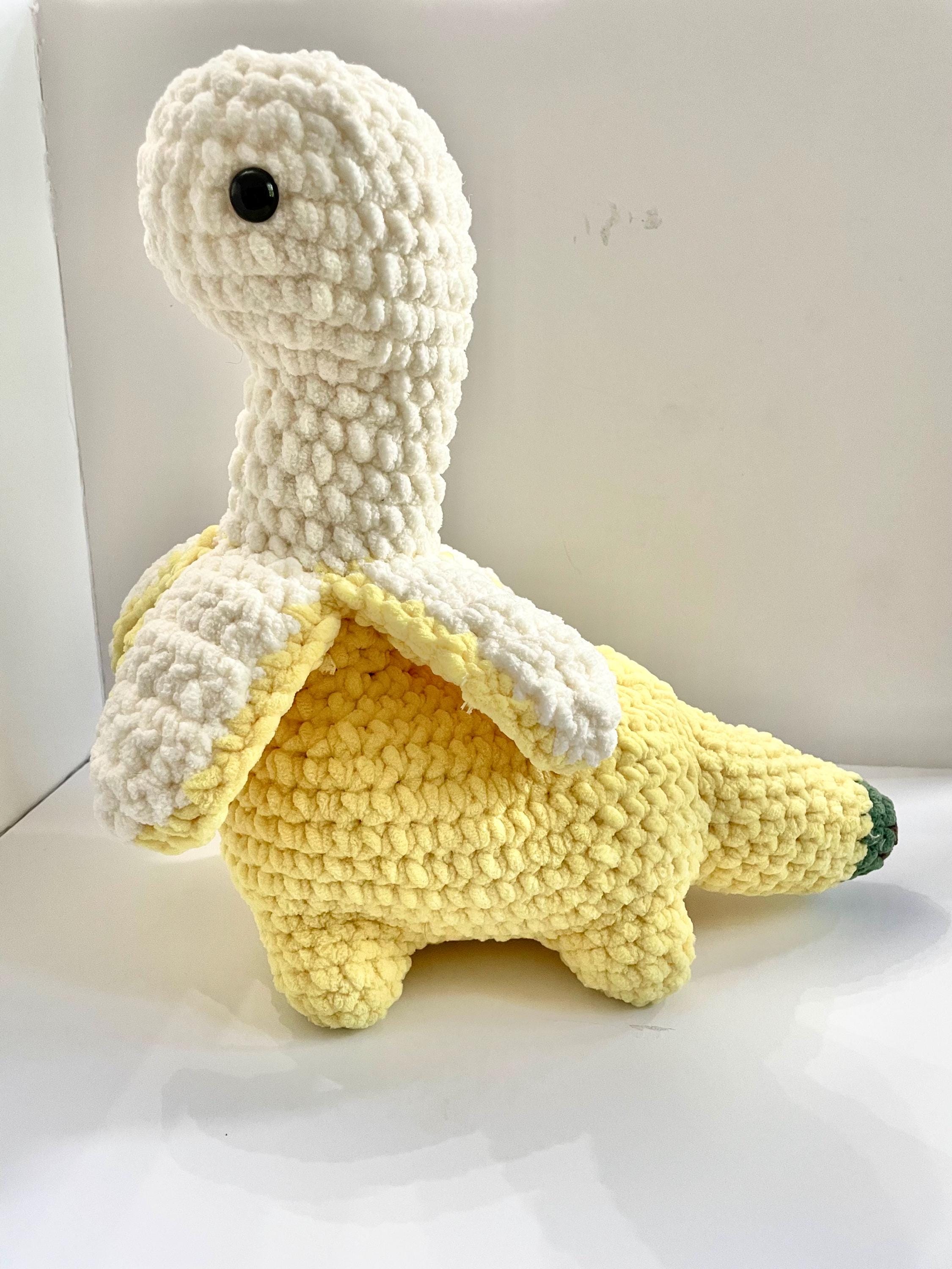Crochet Amigurumi Bananasaurus Plushie Stuffed Animal Banana Dinosaur ...