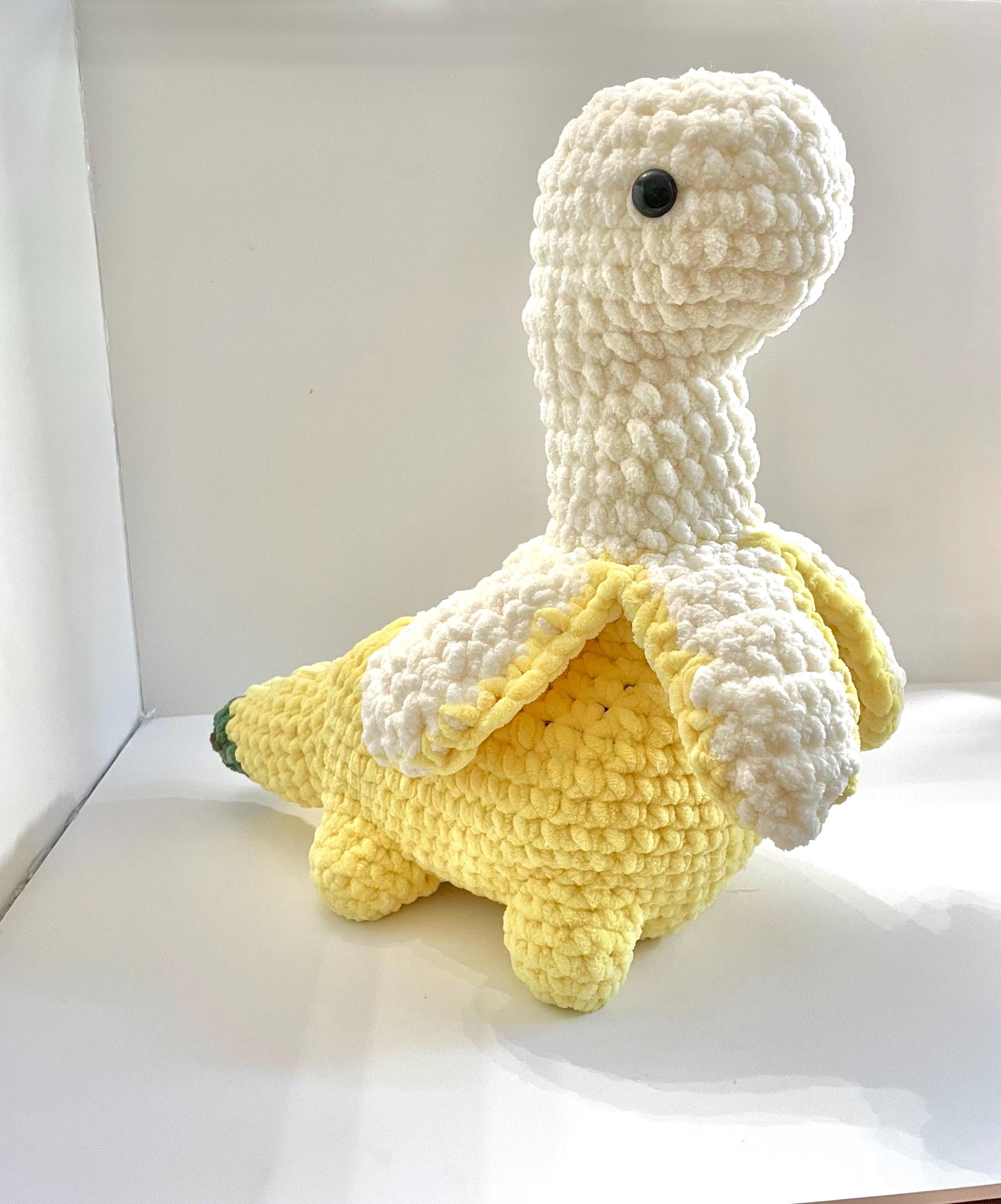 Crochet Amigurumi Bananasaurus Plushie Stuffed Animal Banana Dinosaur ...