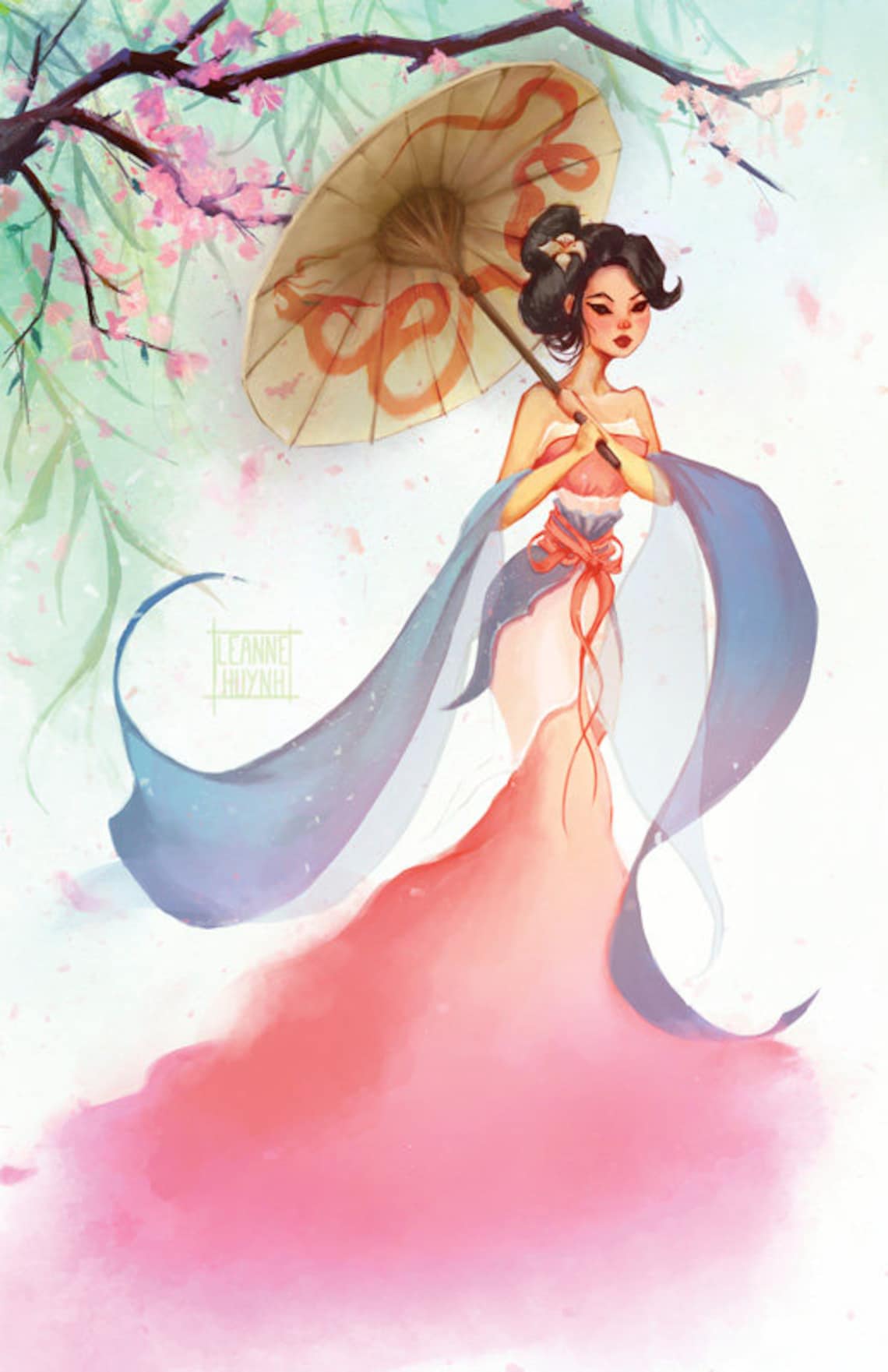 Mulan Art Illustration Print - Etsy