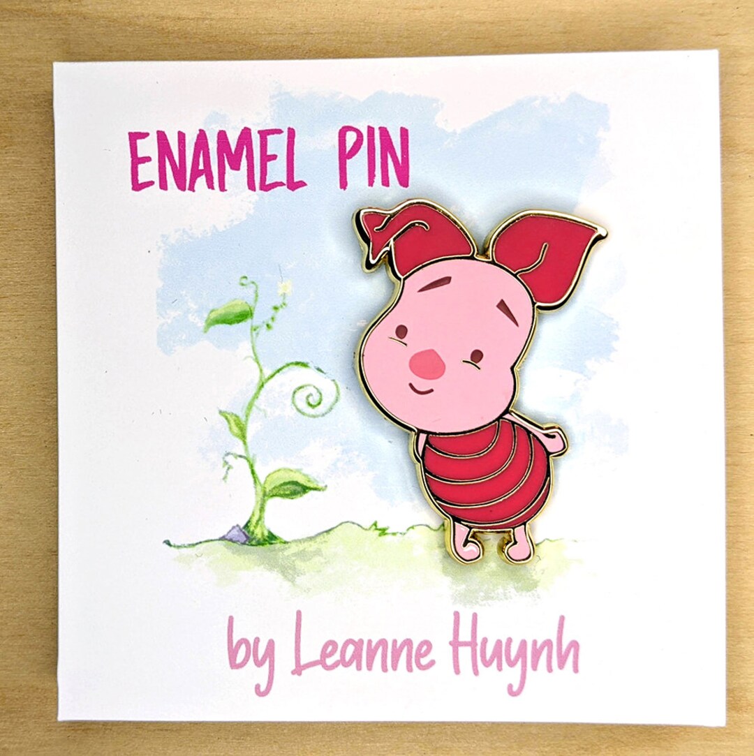 Baby Piglet Gold Enamel Pin - Etsy