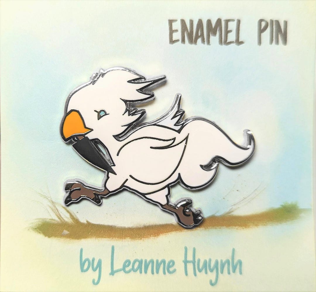 Final Fantasy White Chocobo Silver Enamel Pin - B Grade - Second Pin - Etsy