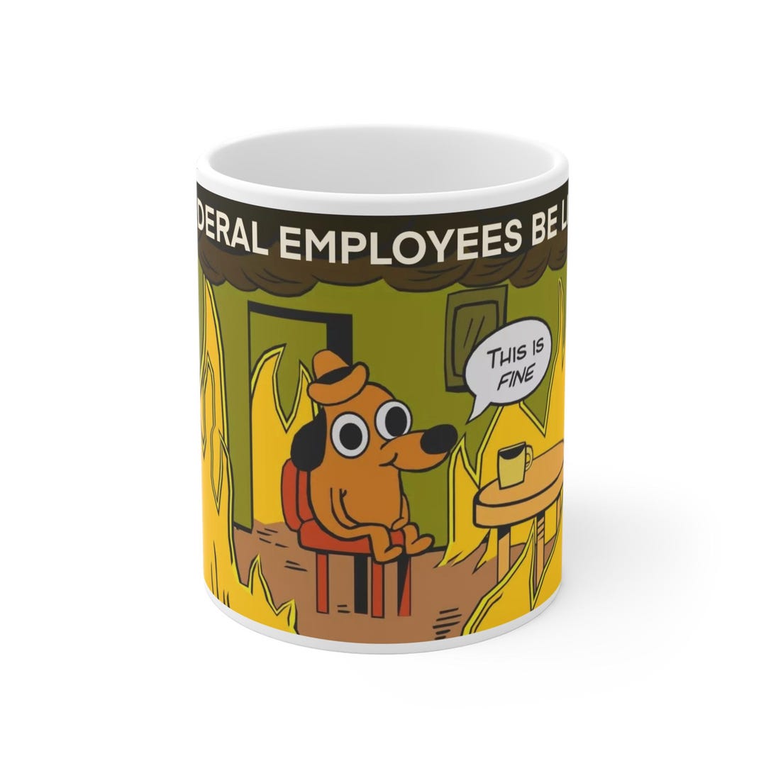 Political Climate Ceramic Mug - Funny Federal Employees Meme, 11oz ...