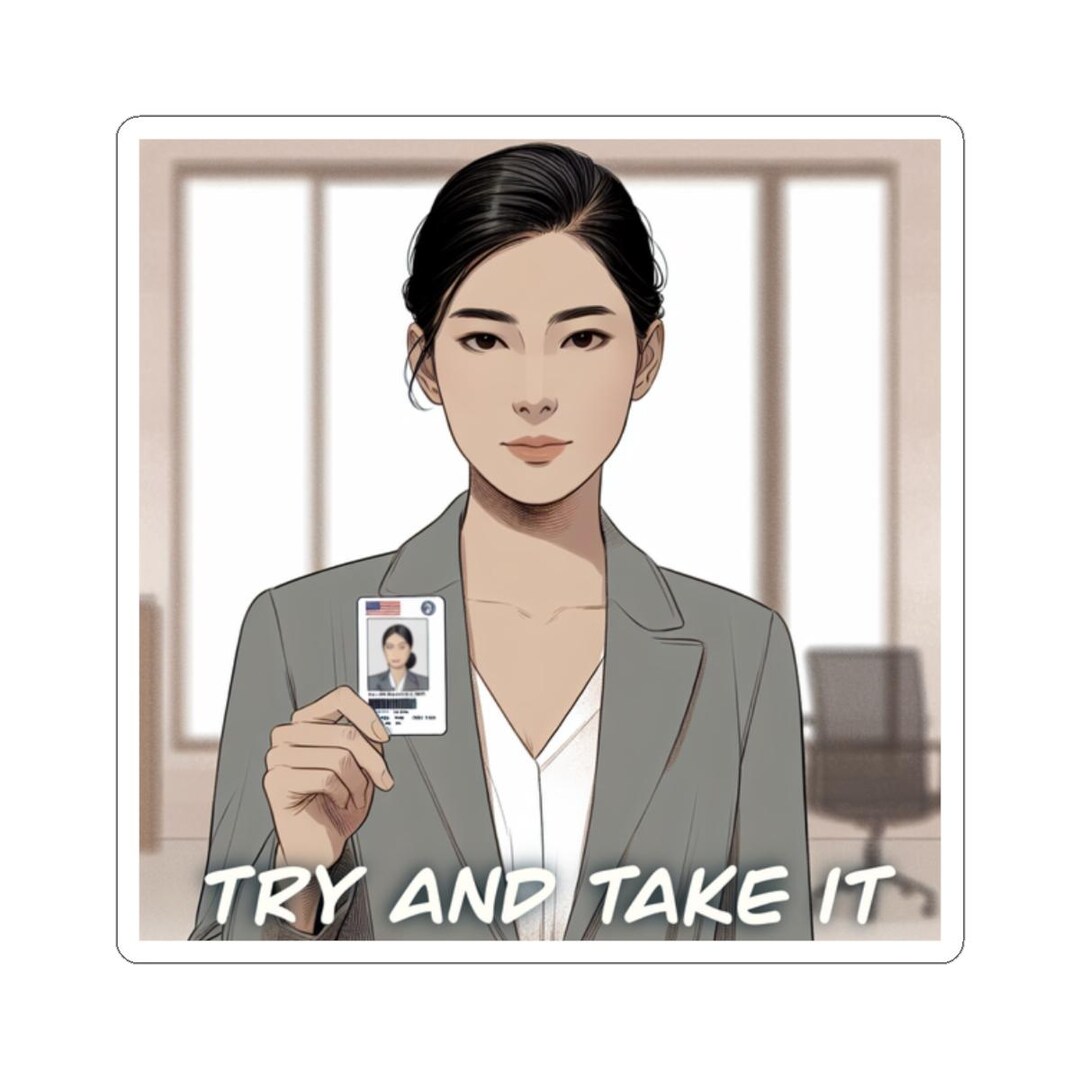 Resistance Federal Worker Kiss-cut Stickers - PIV Card, Try and Take It ...