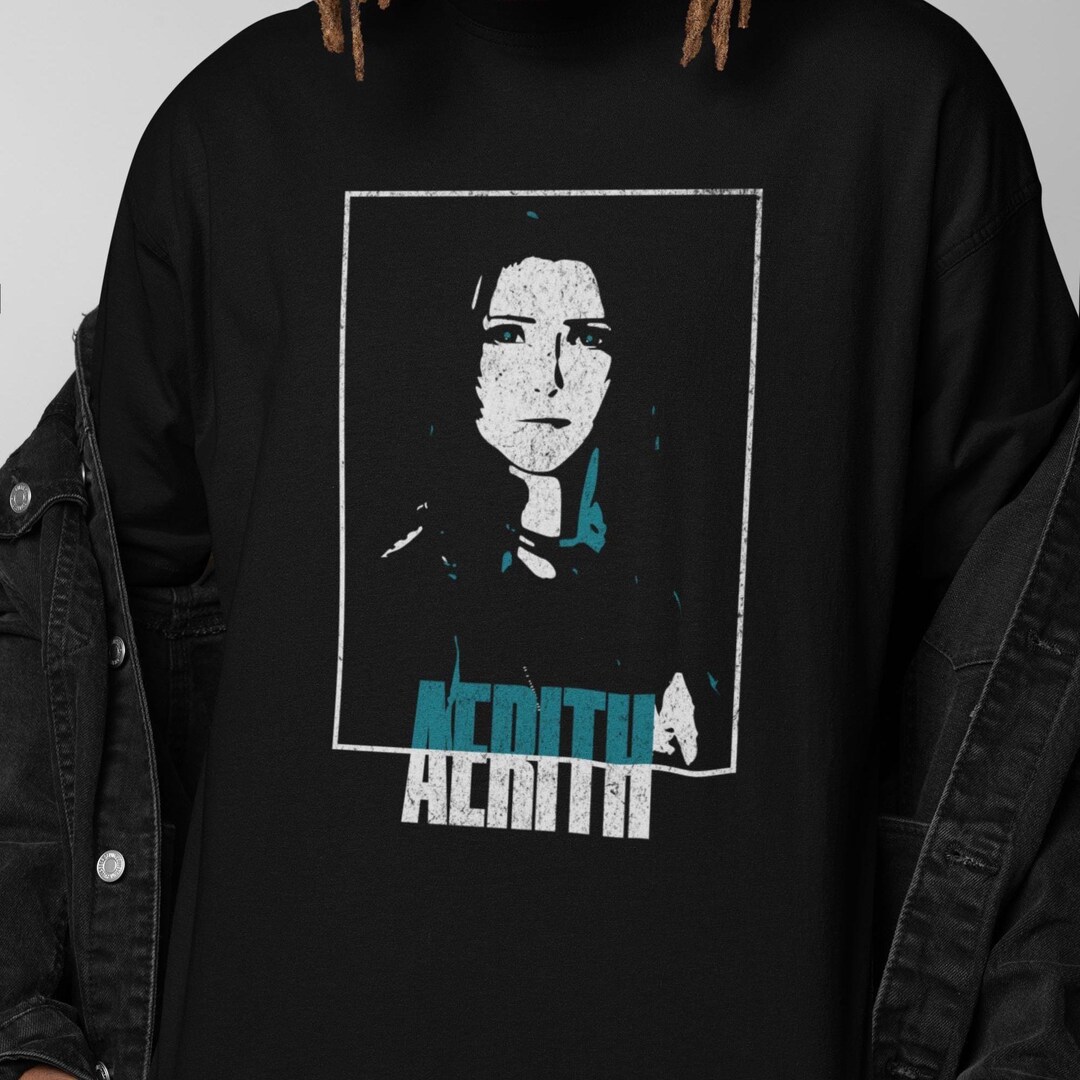 Final Fantasy VII Aerith T-shirt: Mako Green Accent, Comfort Colors Tee ...