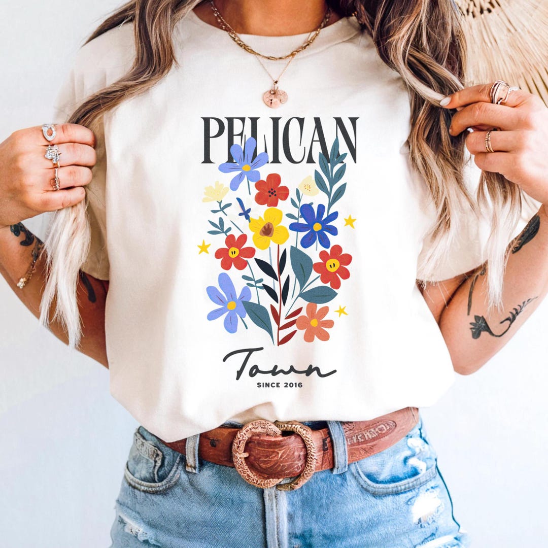 Stardew Valley Floral Shirt, Pelican Town T-shirt, Cozy Gamer Gift ...