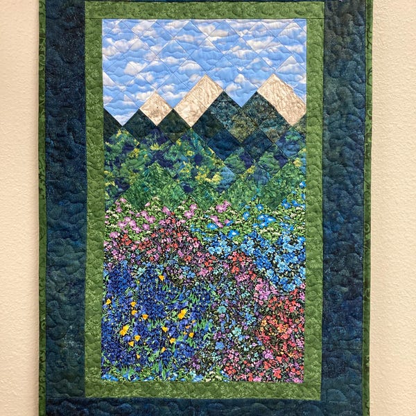 Quilted Mountain Wall Art - Etsy