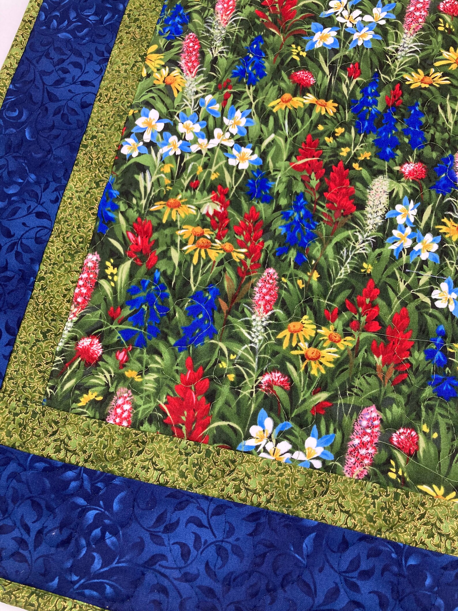 Texas Wildflower Quilted Table Topper Reversible Table Mat - Etsy