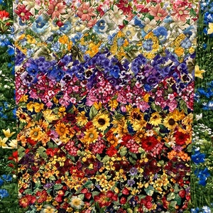 Art Quilt Sunshine Garden Sun Moon Fabric Quilted Wall - Etsy