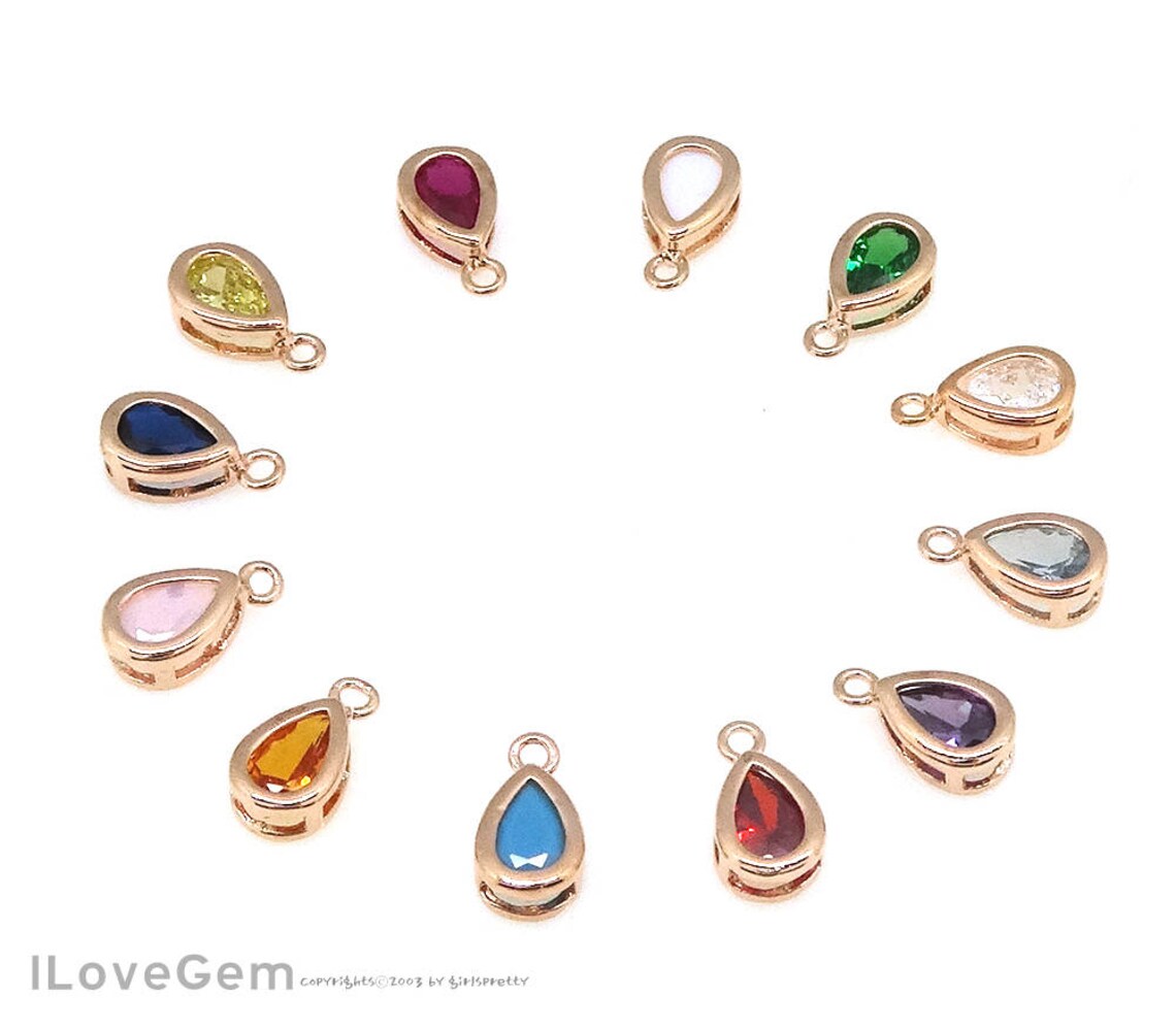 SALE 20% Off//12 Birth Stone Full Set NP-1990 Rose Gold - Etsy