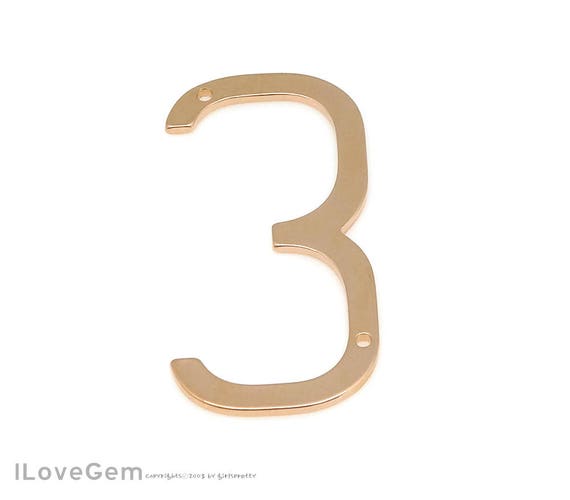 Three3 1pc NP-2009 Rose Gold Number Pendant Large - Etsy