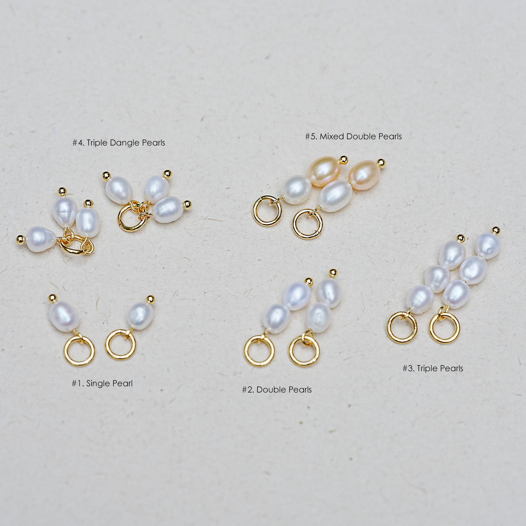 2PCS- Small Irregular Oval Freshwater Pearl Charm, Pearl 2618, 4.5~5mm ...