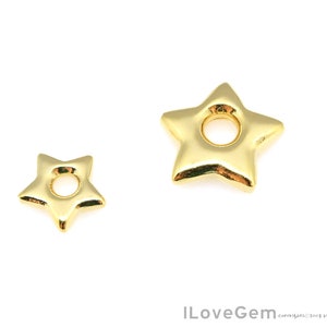 2pcs, COD764, Gold Plated, Open Star Pendant, Star Pendant, Layering ...