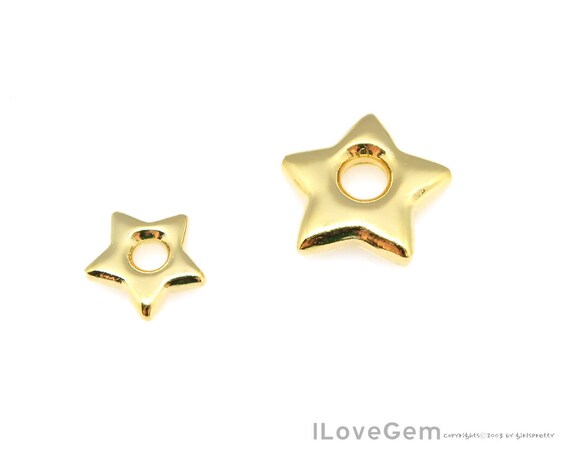 2pcs COD764 Gold Plated Open Star Pendant Star Pendant | Etsy
