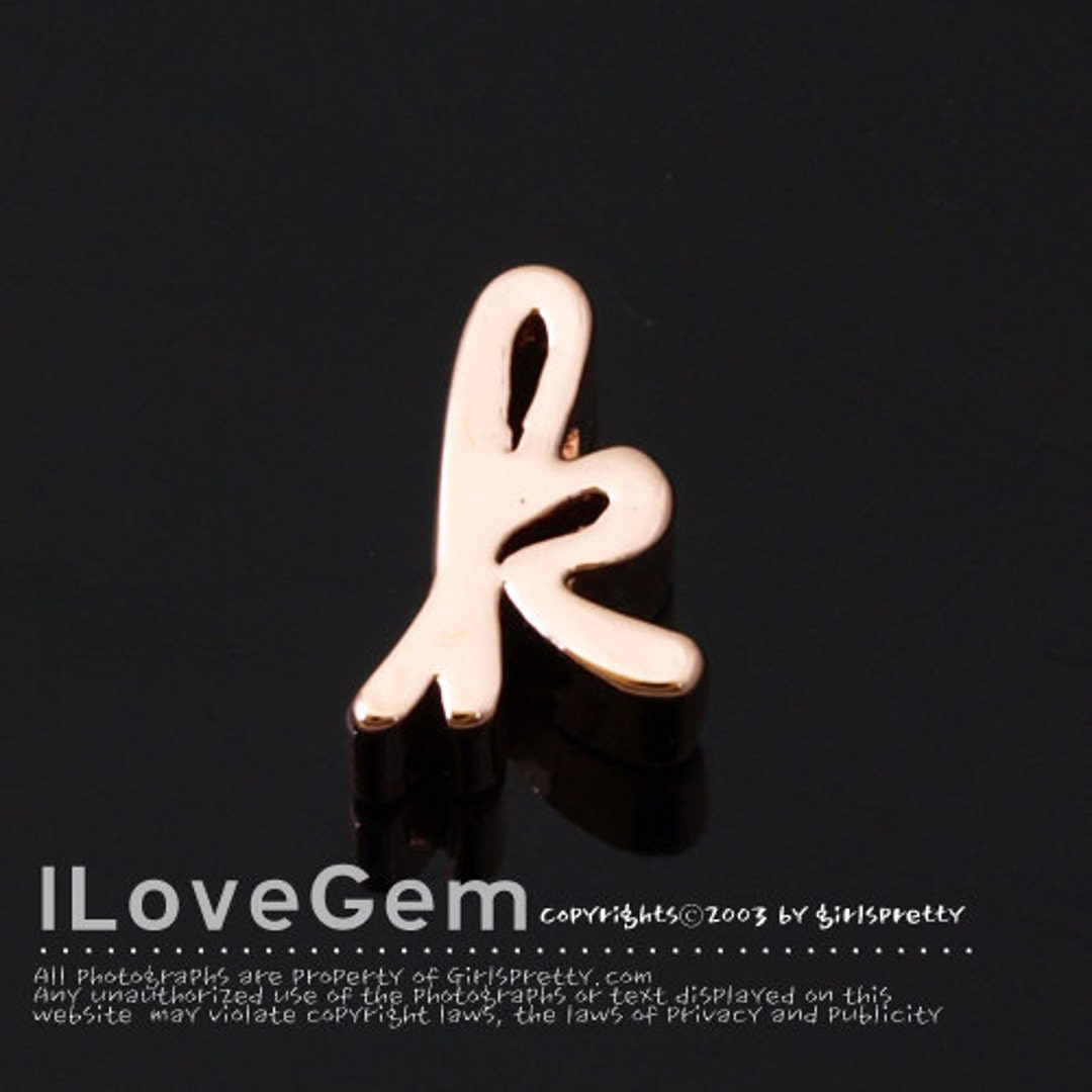 NP-1616 Rose Gold Plated, Cursive Alphabet, Lower Case, Pendant, K ...
