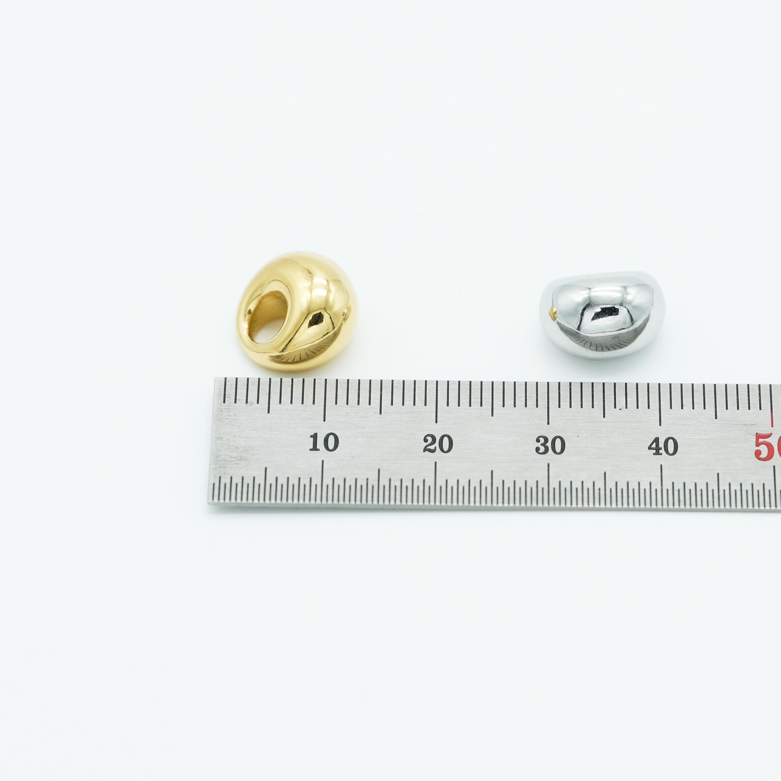 1PCS- Bold Donut Ring Pendant, ST-018, Gold PVD Stainless Steel, 11.5mm ...