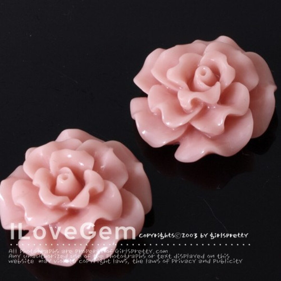 8pcs, RC188-1, Resin Cabochon Pendant, Indipink Color, 25mm Flower ...