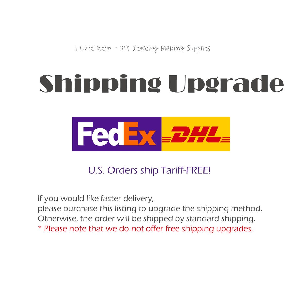 Fedex(us) / DHL Shipping Upgrade- Extra Shipping Cost - Etsy