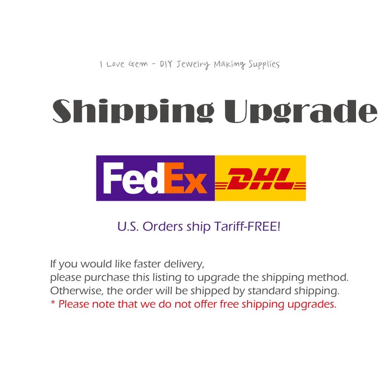 Fedex(us) / DHL Shipping Upgrade- Extra Shipping Cost - Etsy