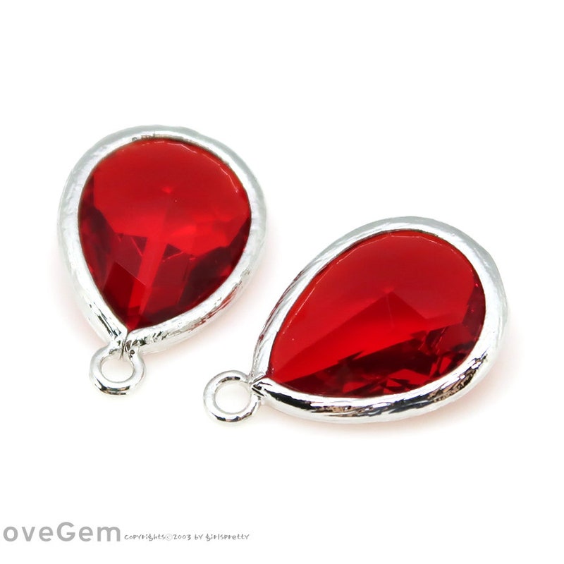 Garnet Charms Earrings - Etsy