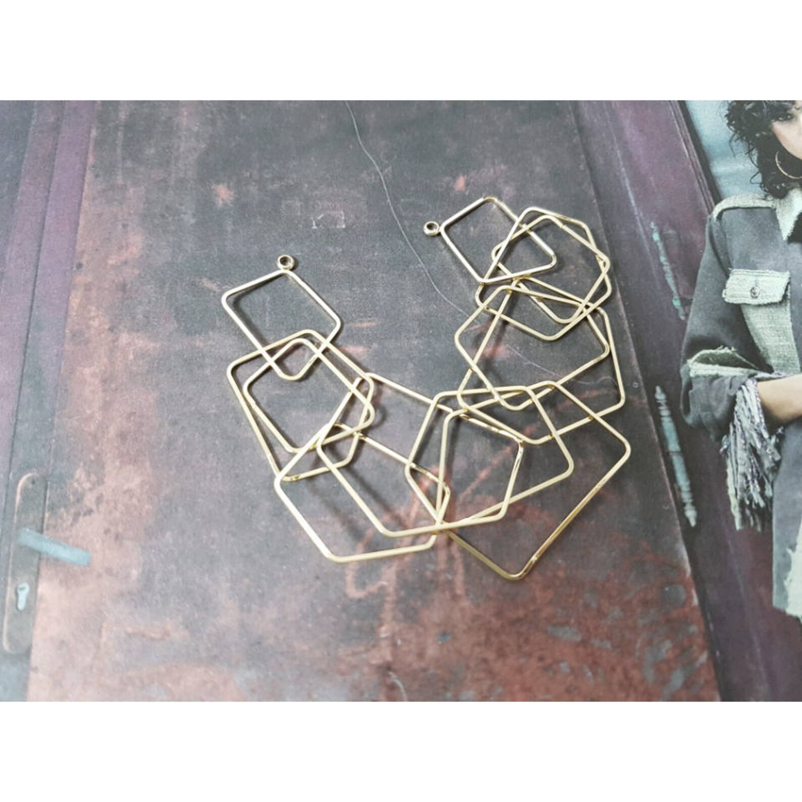 NP-1992 Nickel Free Rhodium Multi Rings Connector Soldered | Etsy