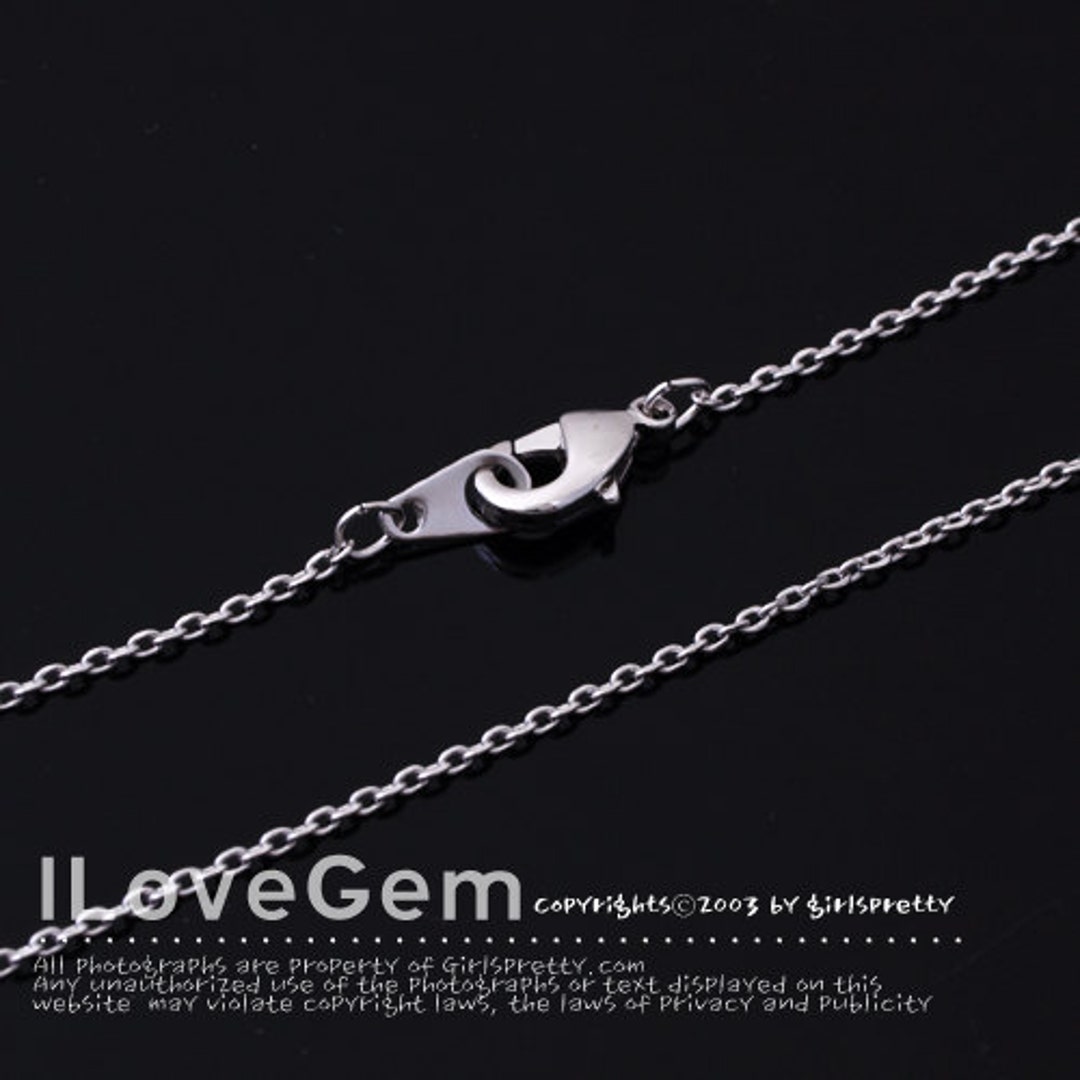 2pcs, NP-1706, 16" Necklace Chain, Rhodium Plated, 230 Diamond Cut ...