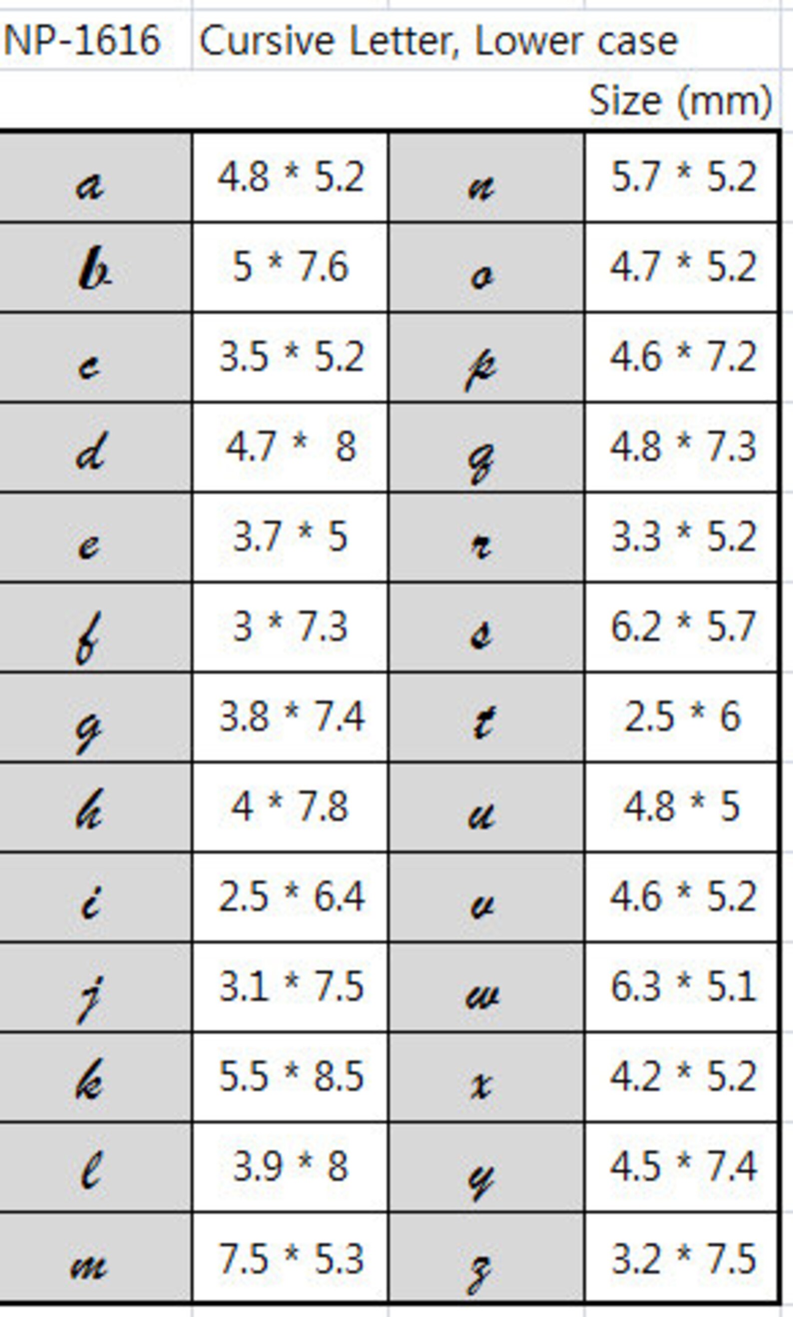 NP-1616 Rhodium Plated Cursive Alphabet Lower Case Pendant - Etsy