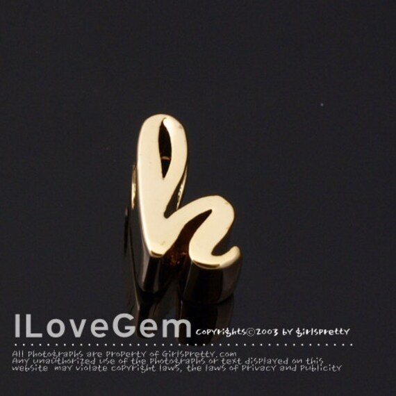 NP-1616-GO Gold Plated Cursive Alphabet Lower Case | Etsy