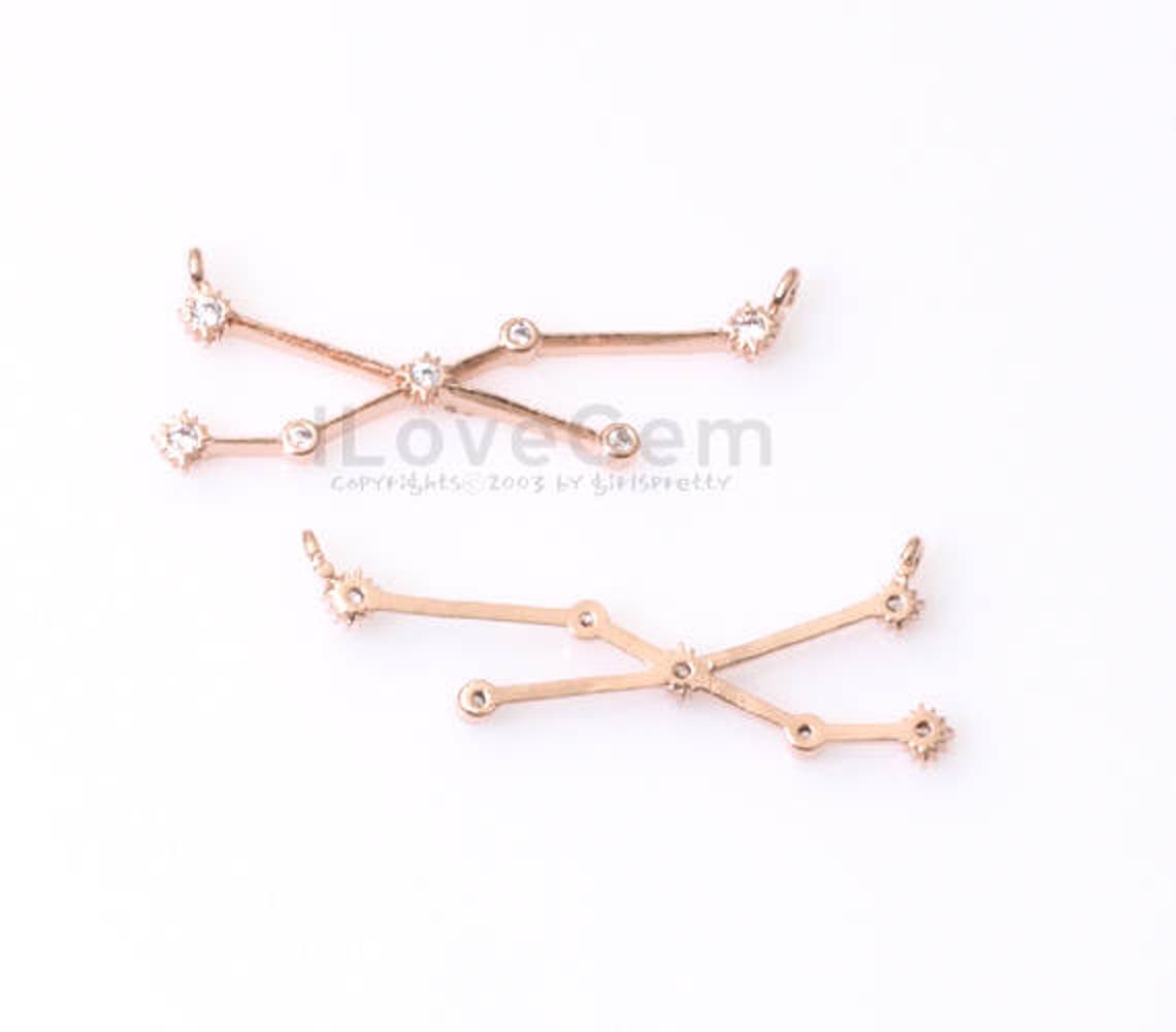 04-CO1898-RO 1pc of Taurus Rose Gold Constellation Necklace - Etsy