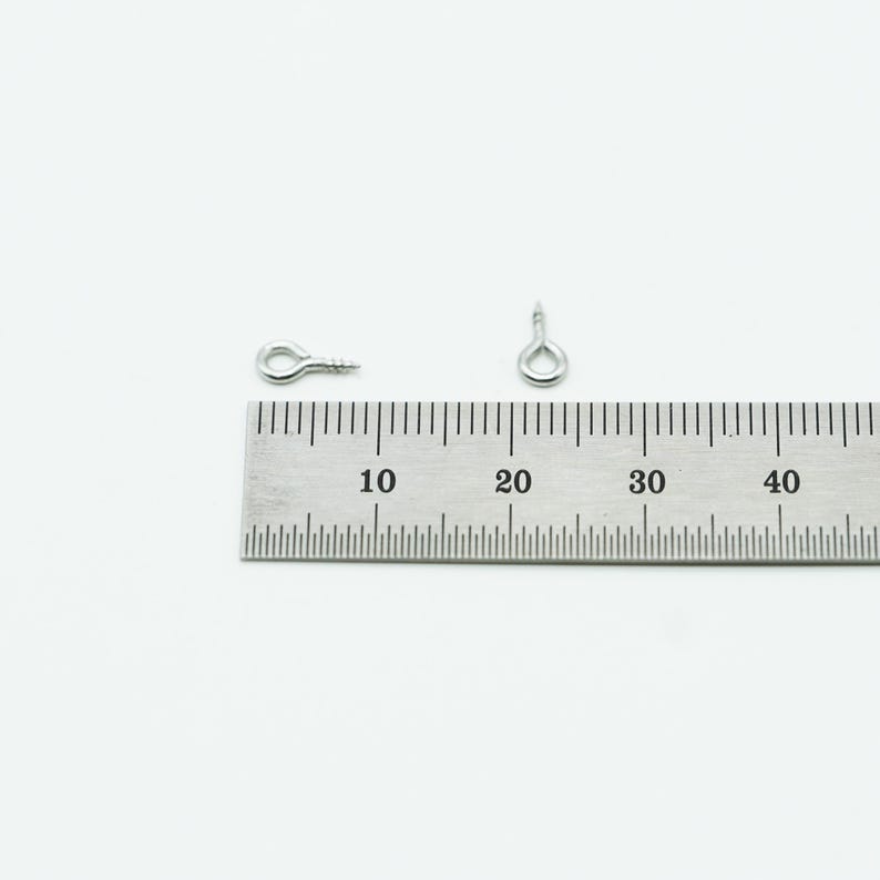 50PCS- Screw Eye Pins for Half Drilled Beads Pearl, ST-028, Stainless ...