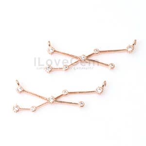 04-CO1898-RO 1pc of Taurus, Rose Gold, Constellation Necklace, Zodiac ...