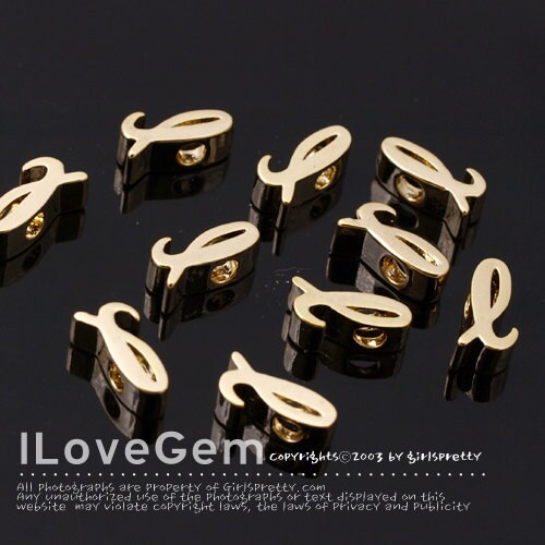 NP-1616-GO Gold Plated Cursive Alphabet Lower Case - Etsy