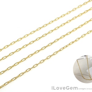 WSALE/10M // Bc-260sb-small, Gold Plated, 2x4.2mm Plain Oval Link Chain ...