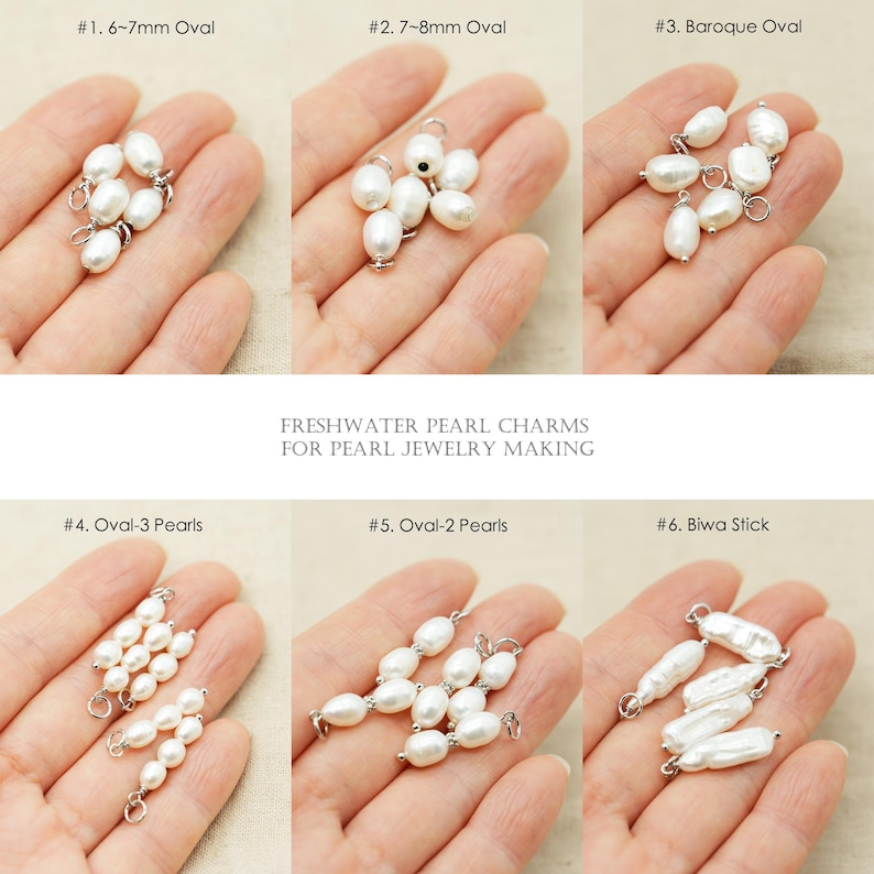 2PCS- Freshwater Pearl Charms for Pearl Jewelry Making, Pearl 2517 ...