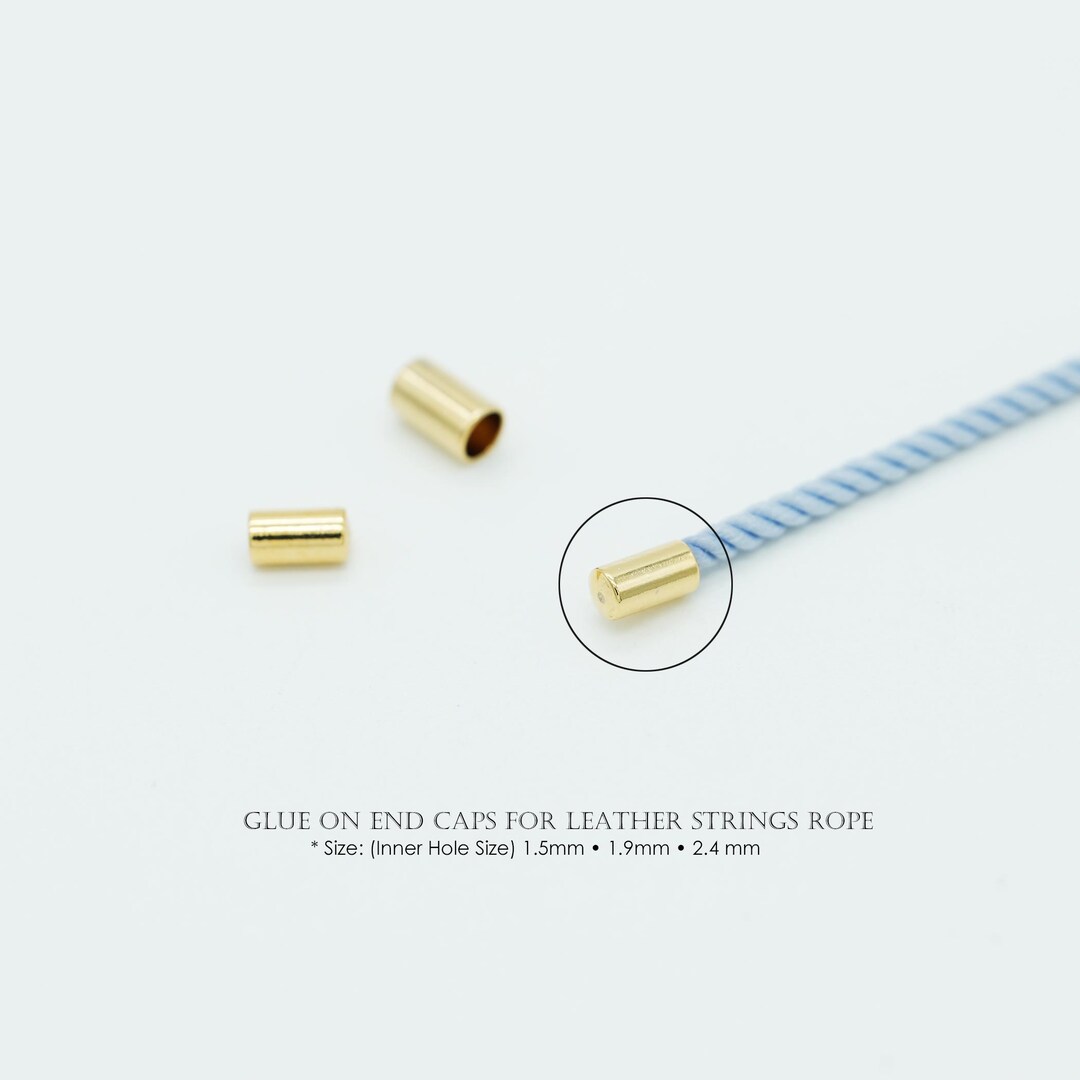10PCS- Cord End Caps, Glue on End Caps for Leather Strings Rope, NP ...