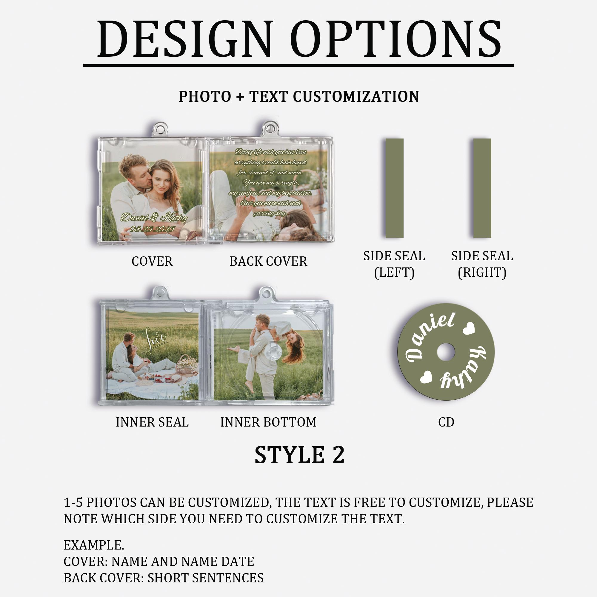 Custom NFC Mini Album CD Keychain, Personalized Photo Music Gift, Play ...